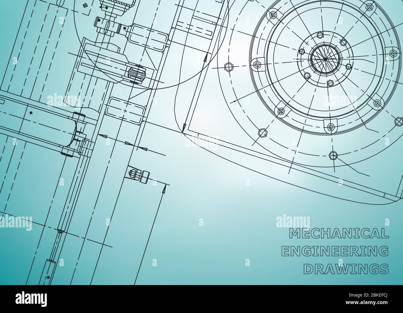 Blueprint. Vector engineering illustration. Light blue Stock Vector ...