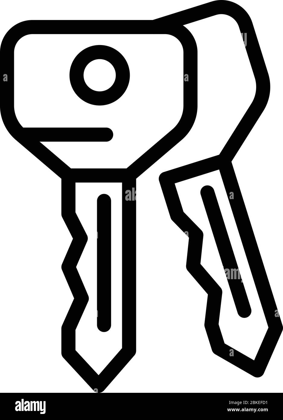 Two keys icon, outline style Stock Vector Image & Art - Alamy