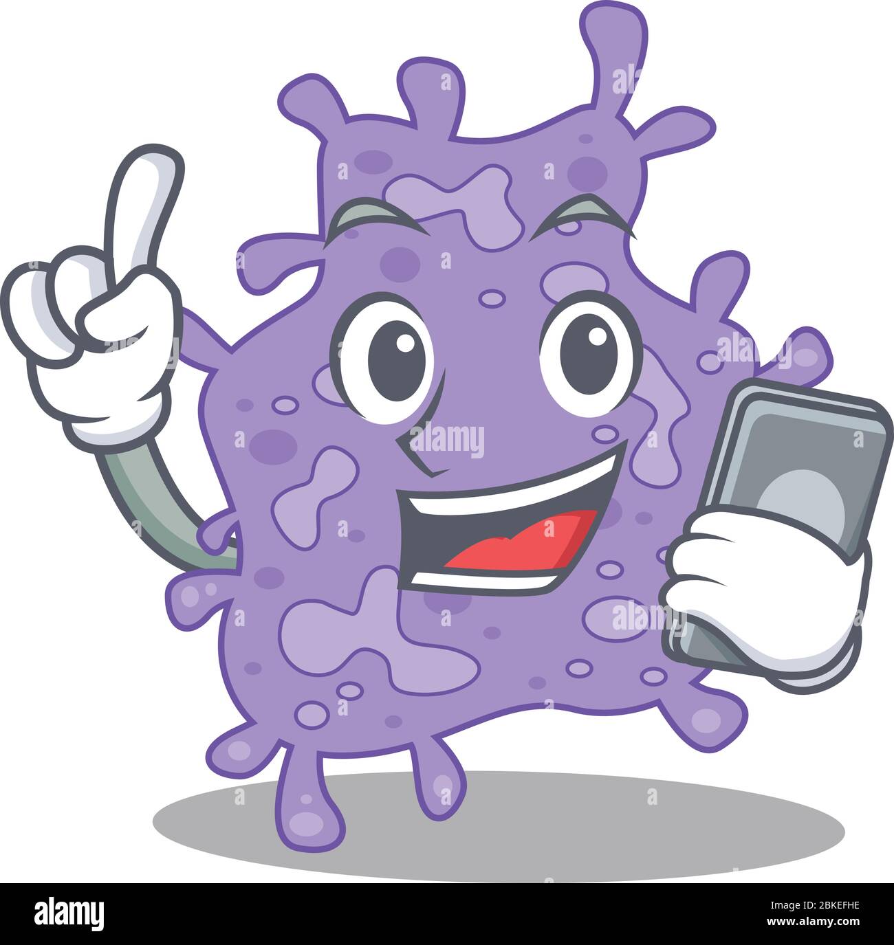 Staphylococcus aureus cartoon character speaking on phone Stock Vector ...