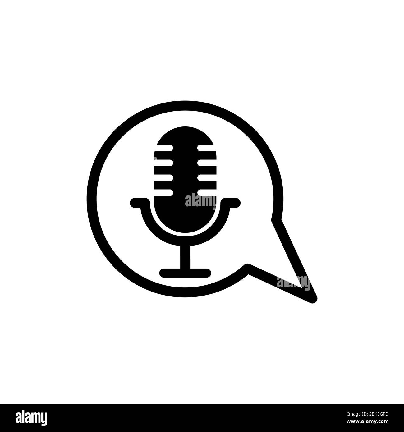 microphone vector graphic design illustration template Stock Photo - Alamy