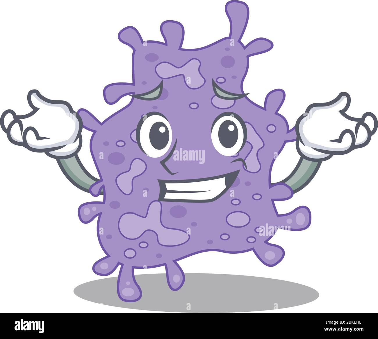 A picture of grinning staphylococcus aureus cartoon design concept ...