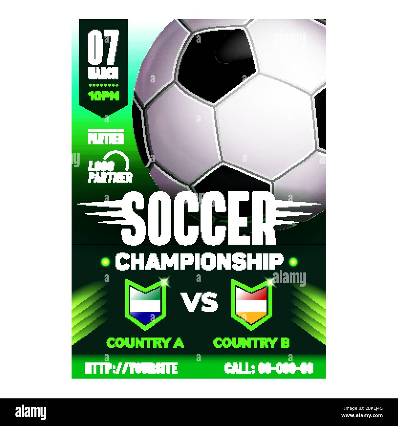 Soccer Sport Championship Final Game Poster Vector Stock Vector Image ...