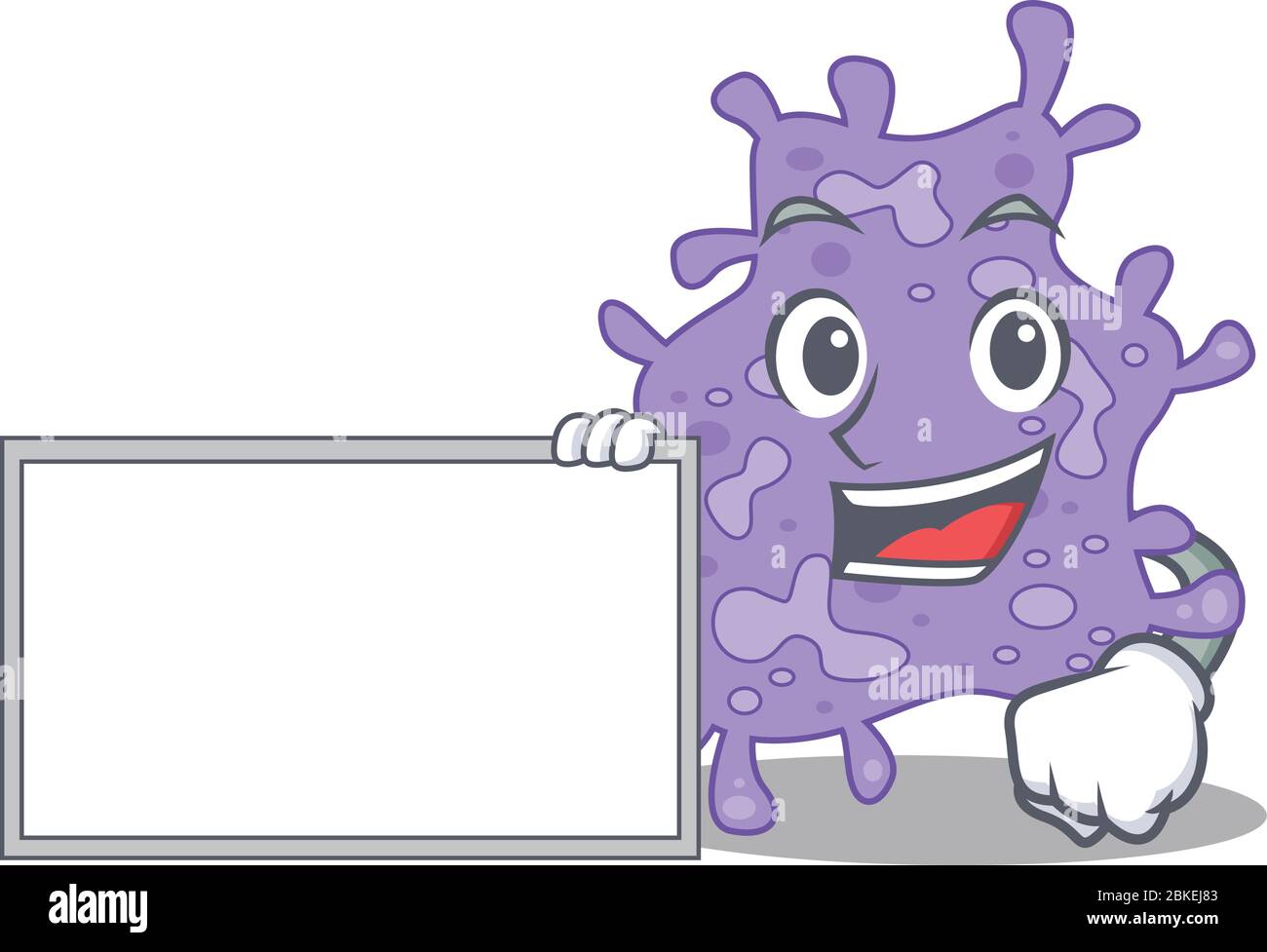 Staphylococcus aureus cartoon character design style with board Stock ...