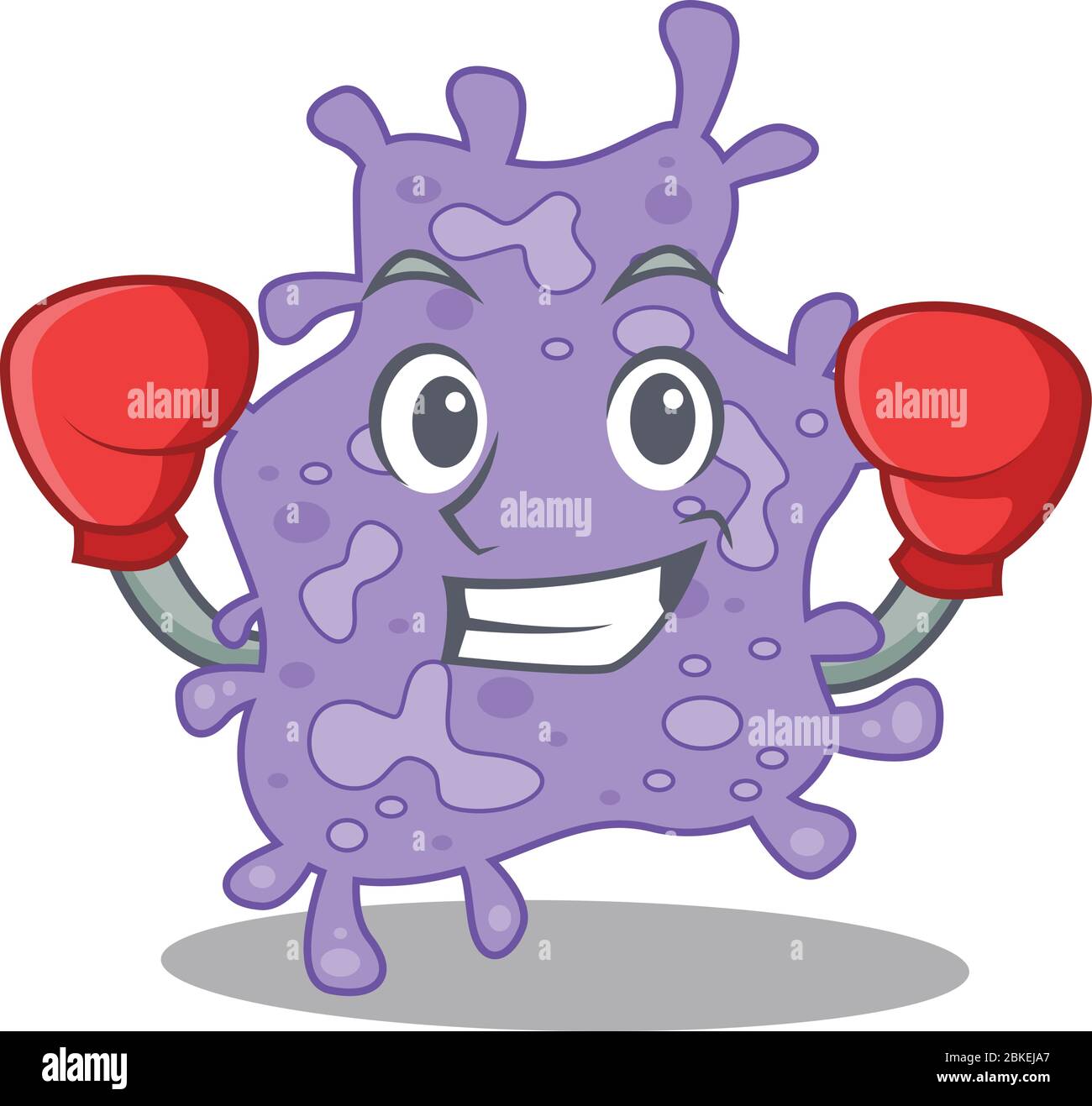 A Sporty Boxing Athlete Mascot Design Of Staphylococcus Aureus With Red