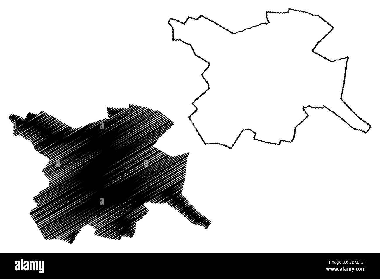 Taraz City (Republic of Kazakhstan, Jambyl Region) map vector ...