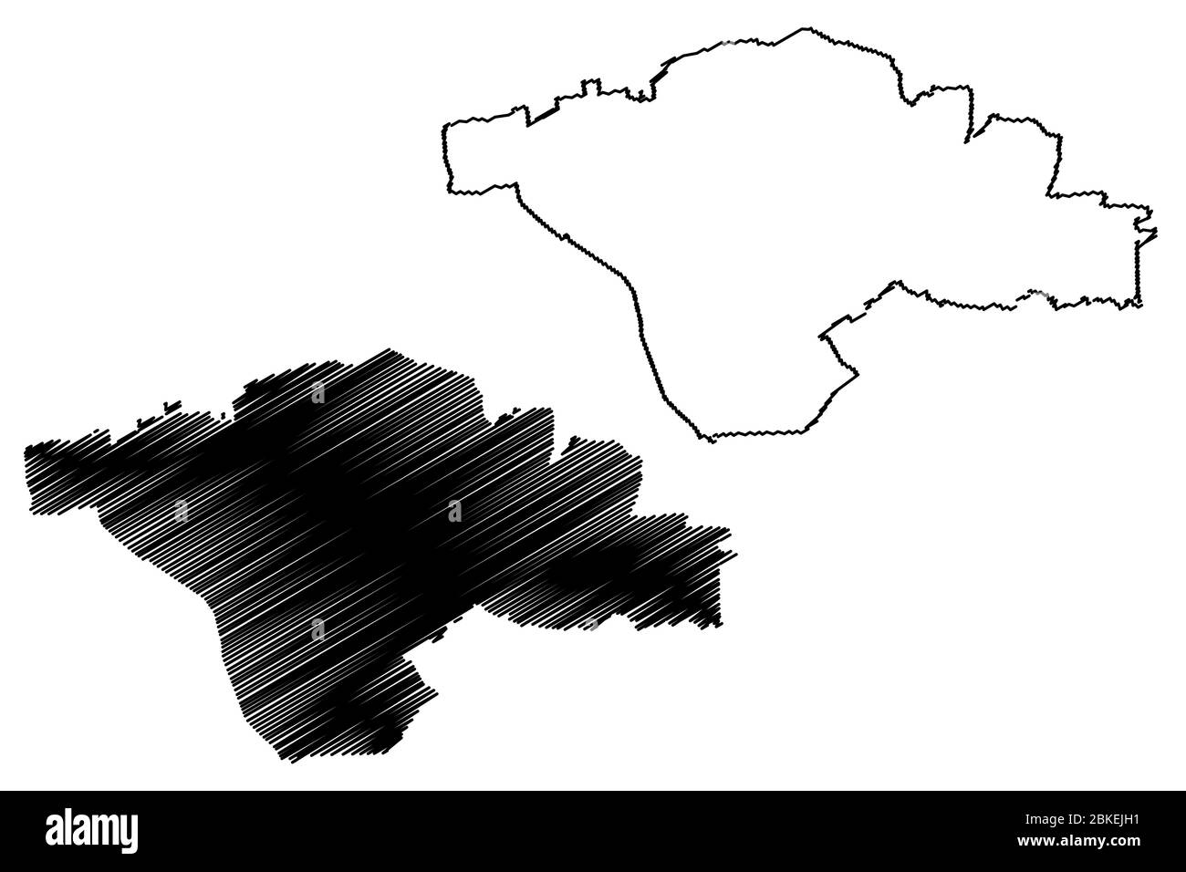 Sosnowiec City (Republic of Poland, Silesian Voivodeship) map vector ...
