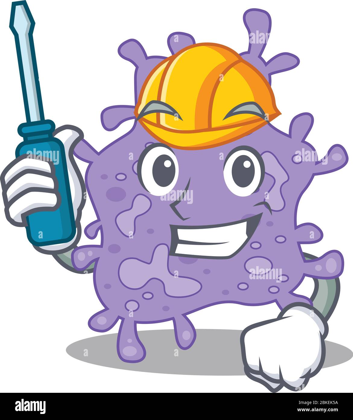 cartoon character of staphylococcus aureus worked as an automotive ...