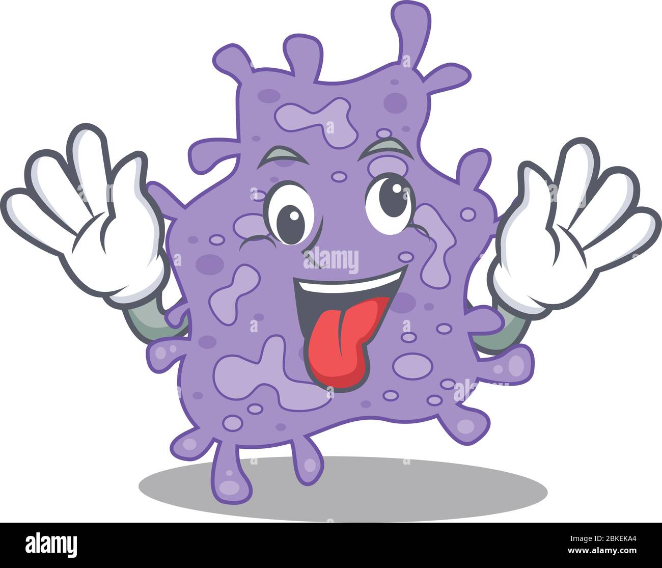 A cartoon design of staphylococcus aureus having a crazy face Stock ...