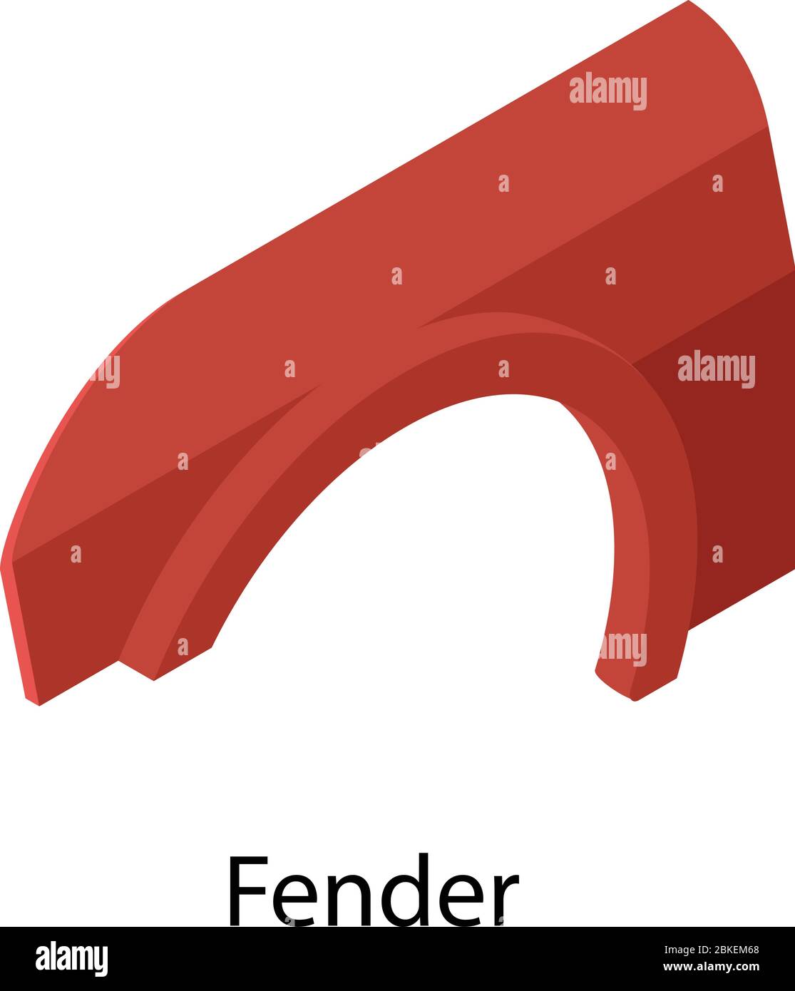 Fender icon. Isometric of fender vector icon for web design isolated on ...
