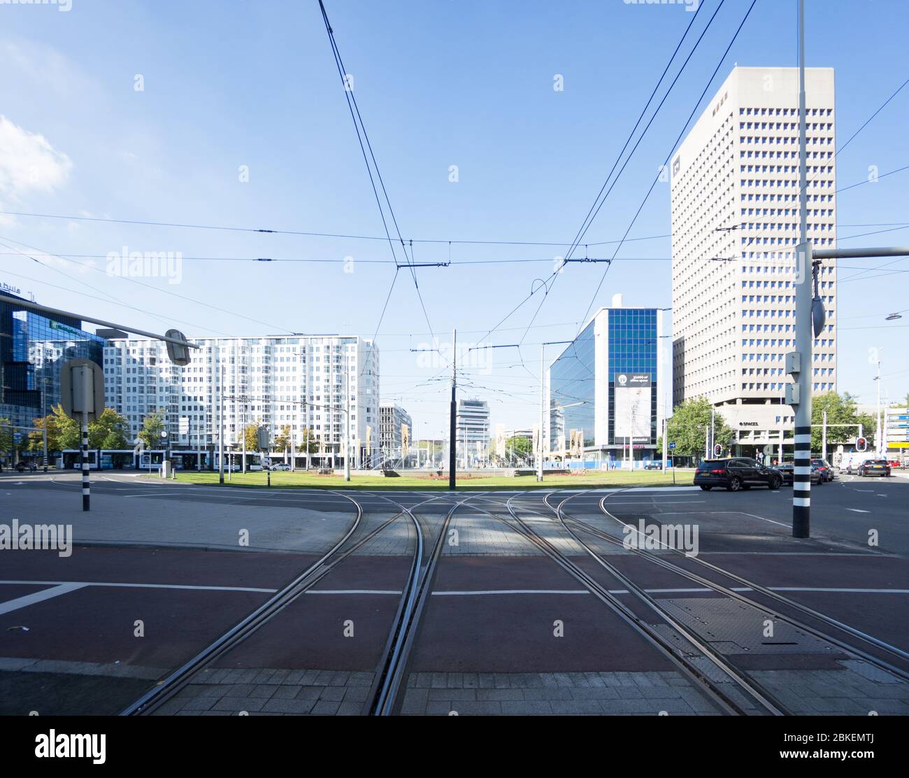 Train crossing modern blue steel hi-res stock photography and images ...