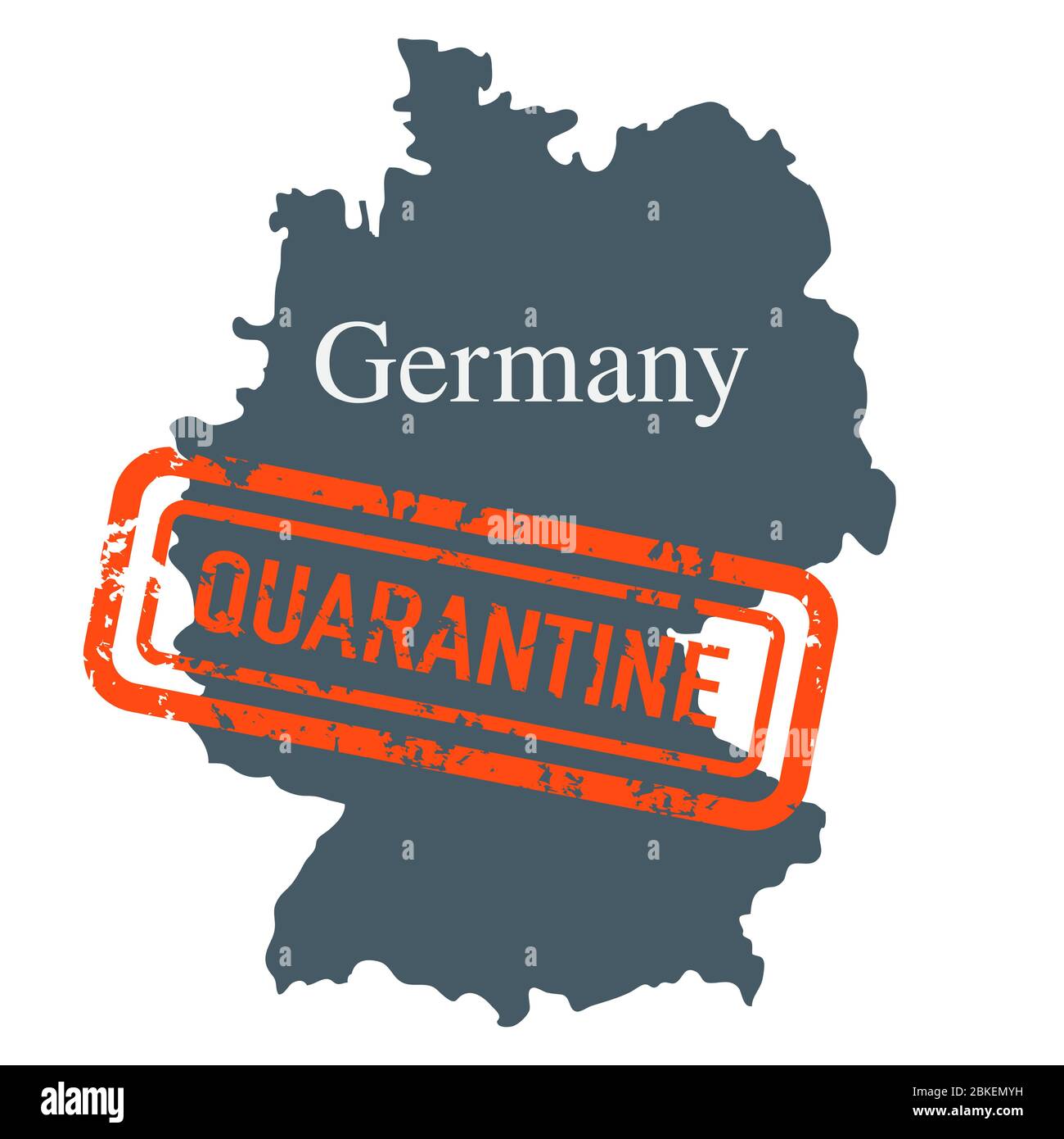 Vector illustration COVID-19 Pandemic. Quarantine Germany. Virus ...