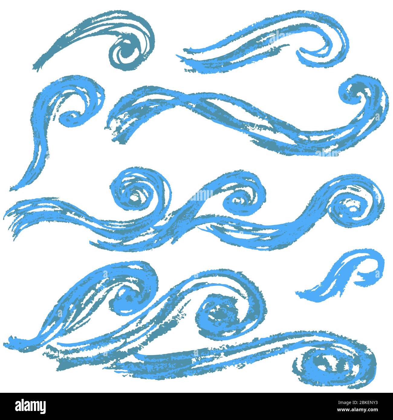 Set elements for your creativity. Children's drawings of wax crayons on ...