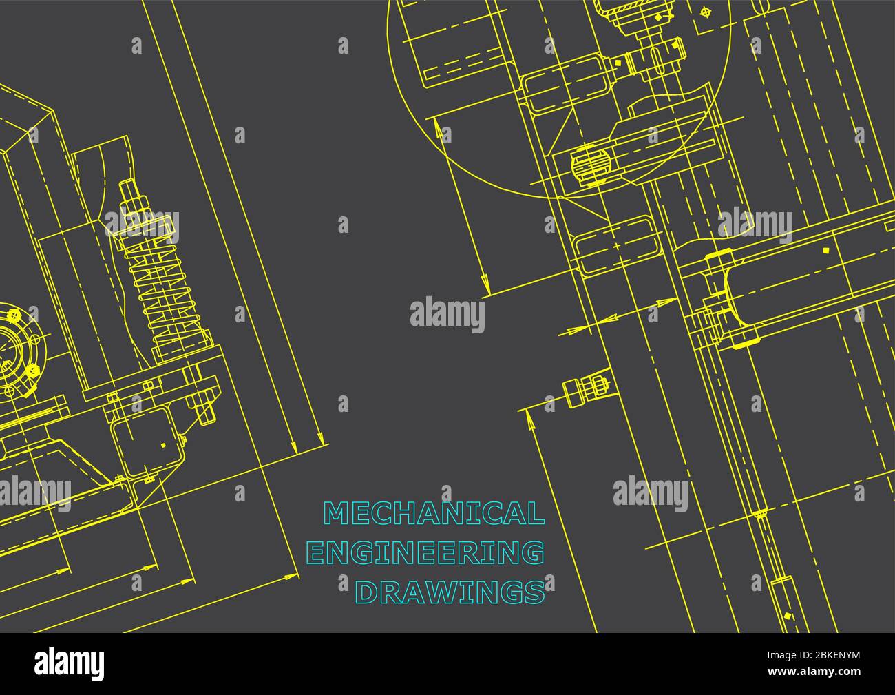 Blueprint, Sketch. Vector engineering illustration. Cover, flyer ...