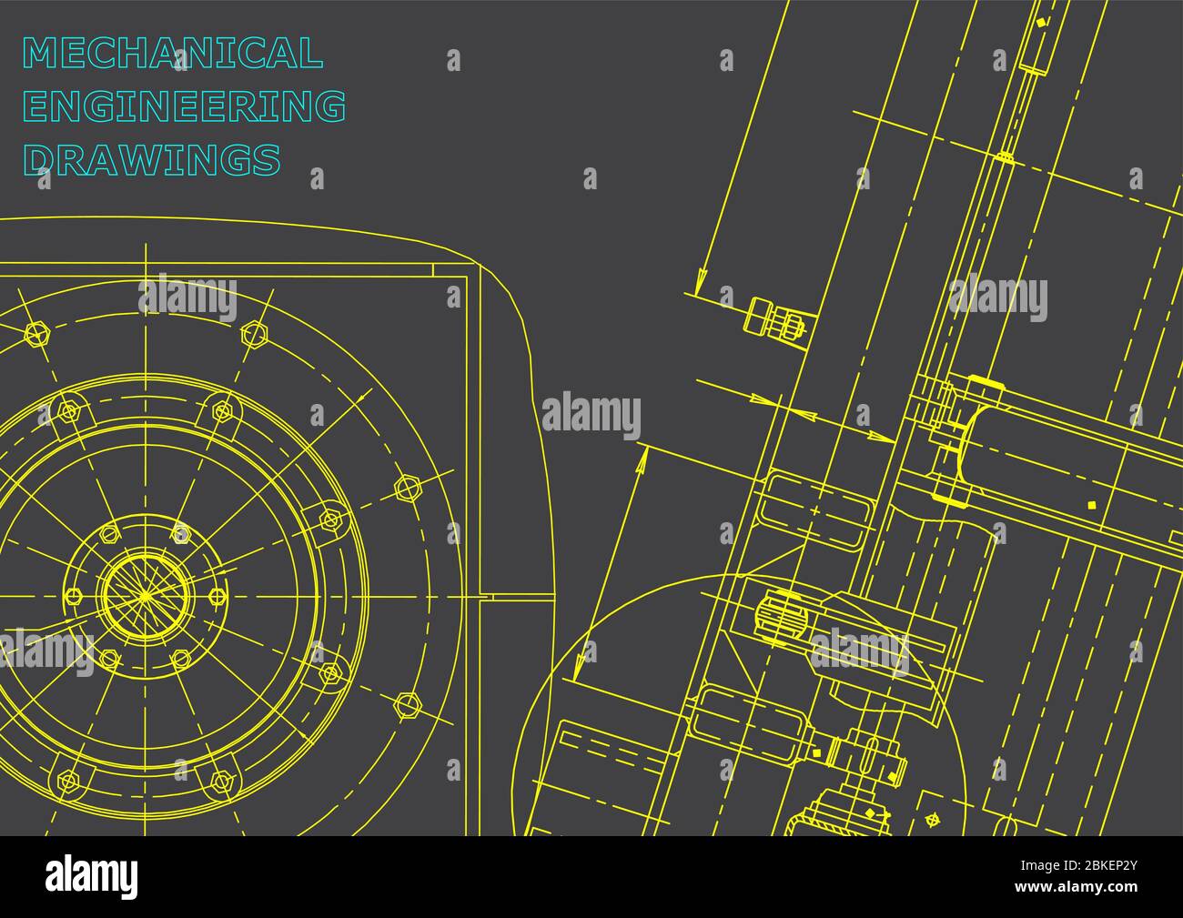 Blueprint, Sketch. Vector engineering illustration. Cover, flyer ...