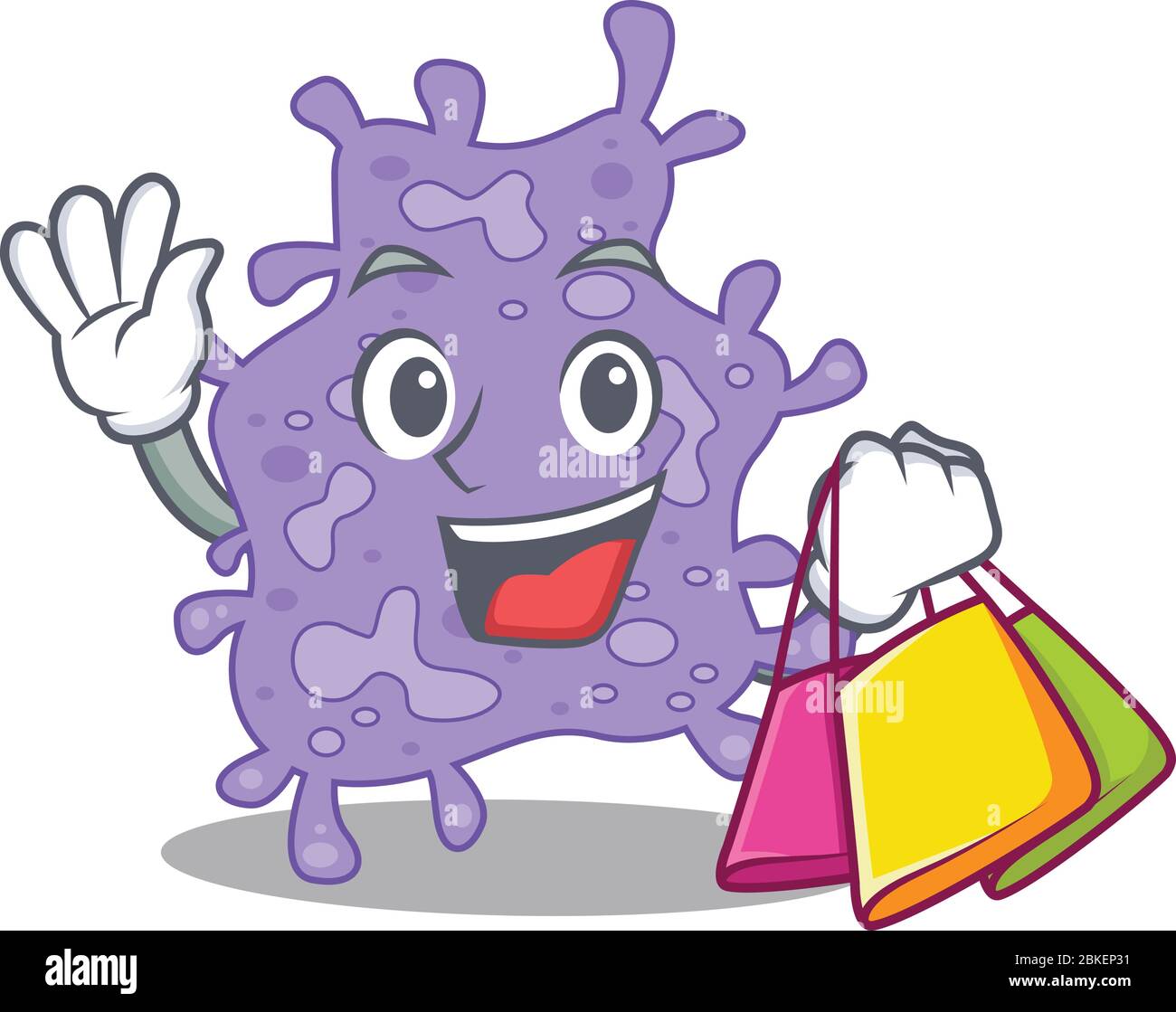 Rich and famous staphylococcus aureus cartoon character holding ...