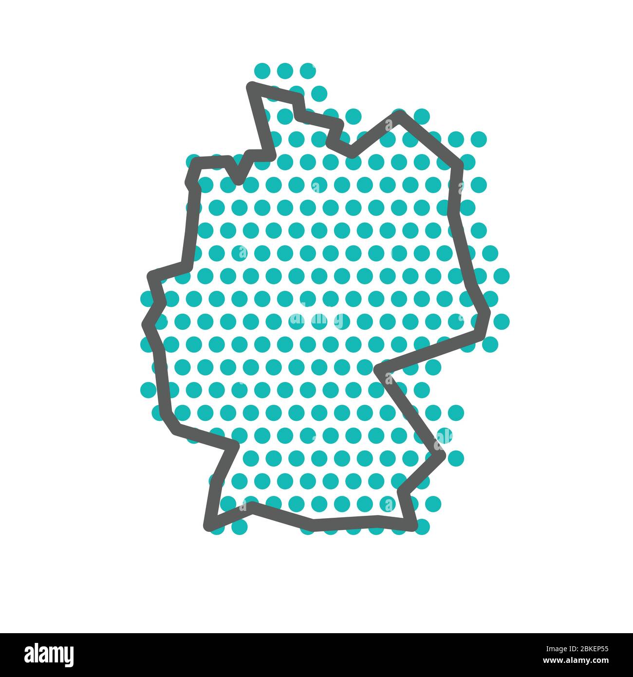 Germany simple outline map with green halftone dot pattern Stock Vector Image & Art - Alamy