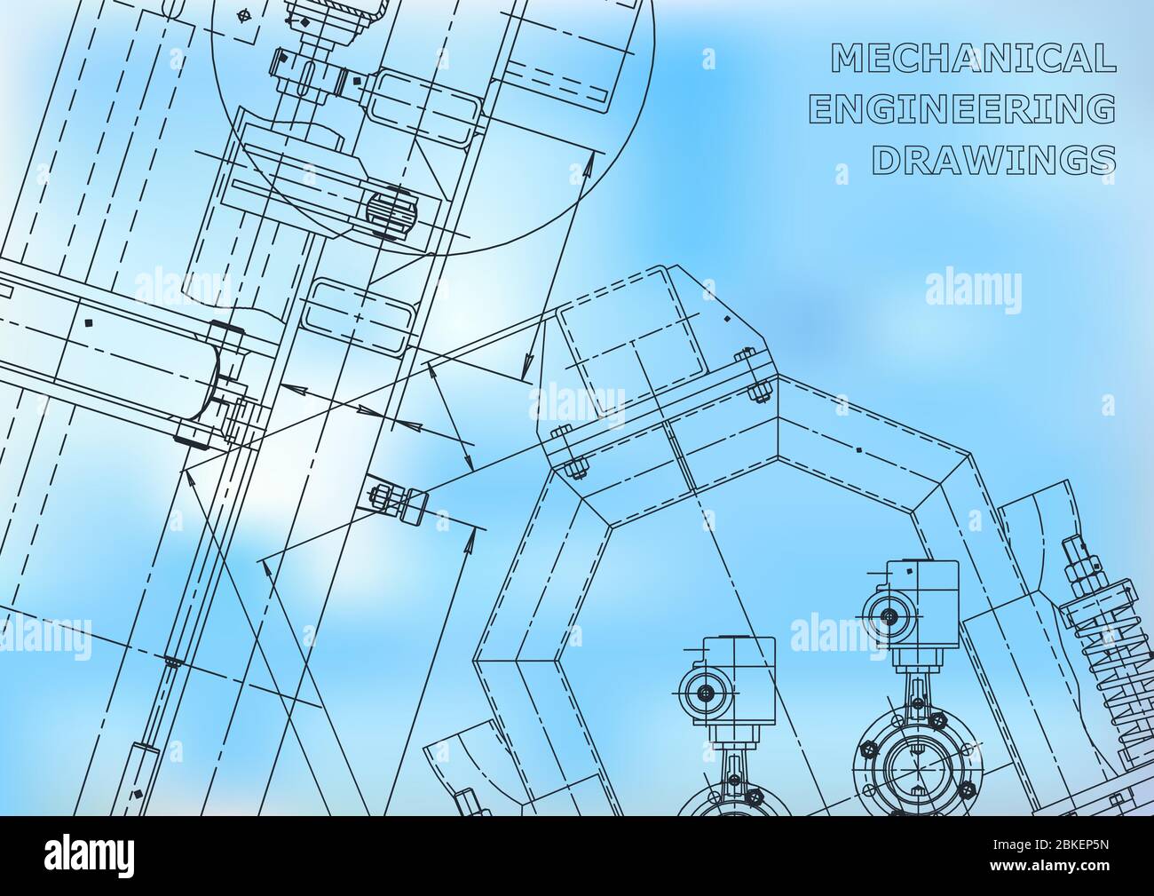 Blueprint, Sketch. Vector engineering illustration. Cover, flyer ...