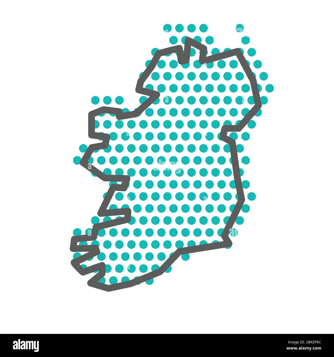 Ireland simple outline map with green halftone dot pattern Stock Vector Image & Art - Alamy