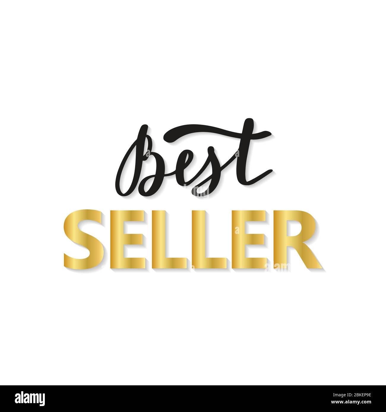 Best Seller hand drawn inscription isolated on white background ...