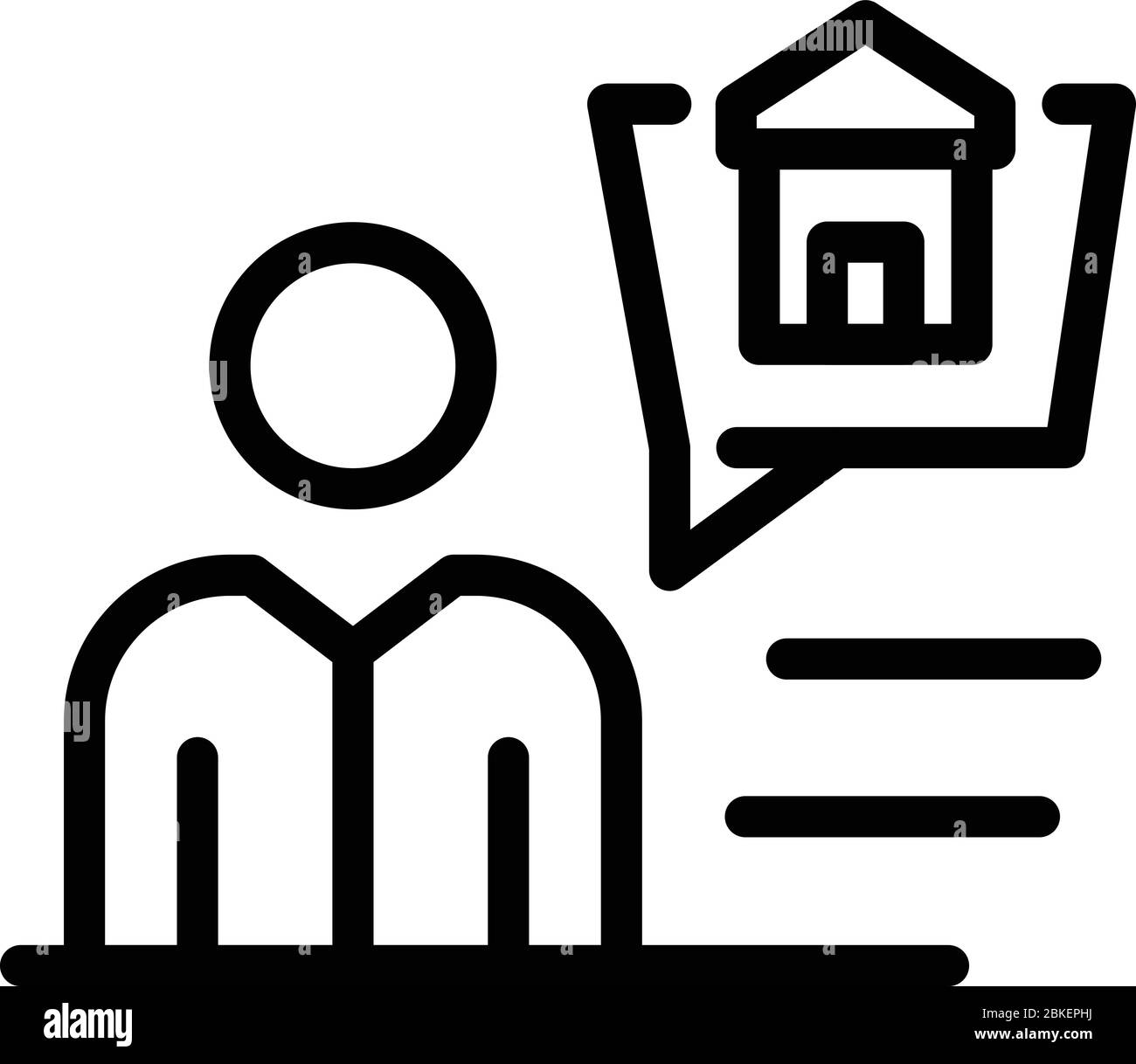 Man planning a house icon, outline style Stock Vector Image & Art - Alamy