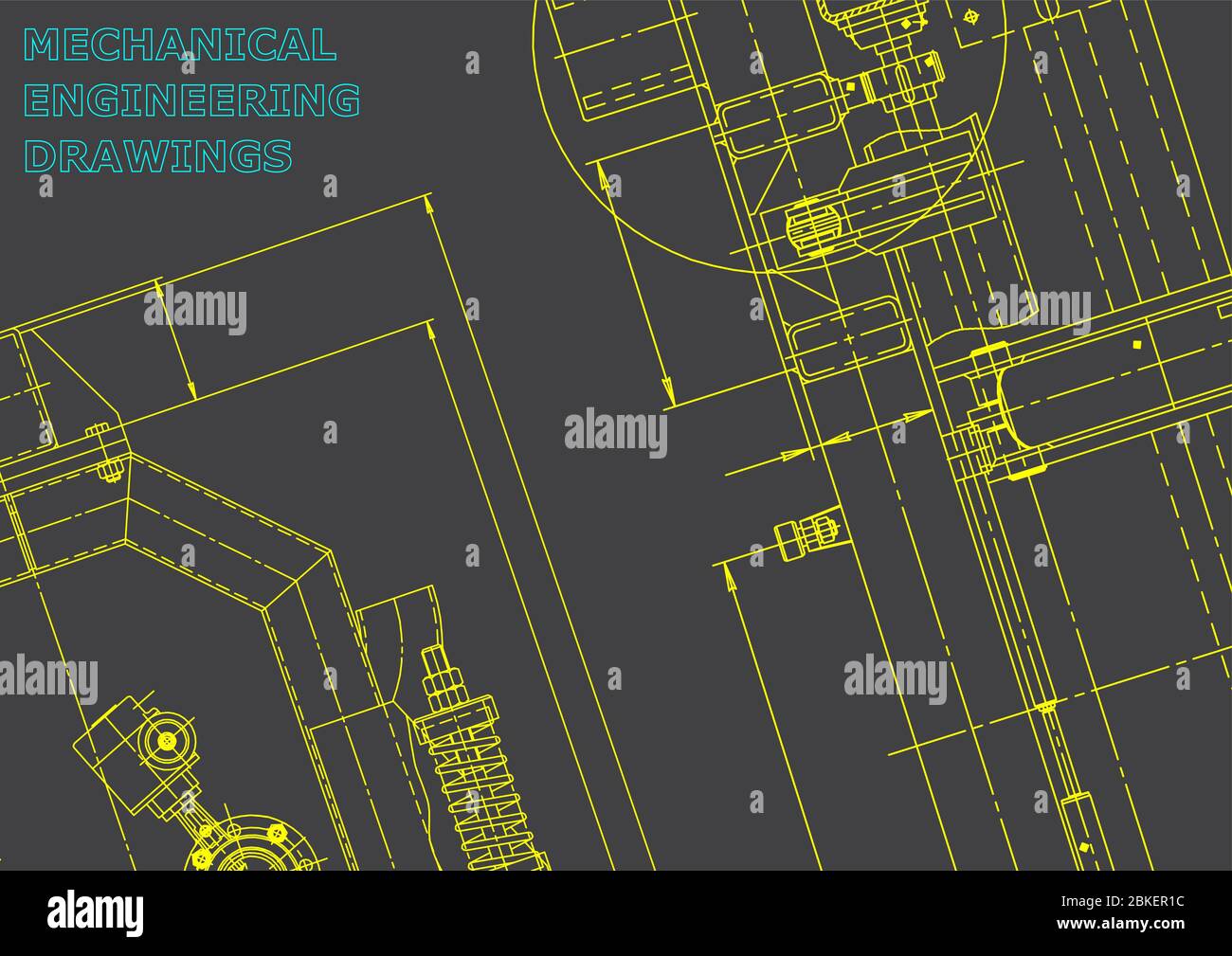 Blueprint, Sketch. Vector engineering illustration. Cover, flyer ...