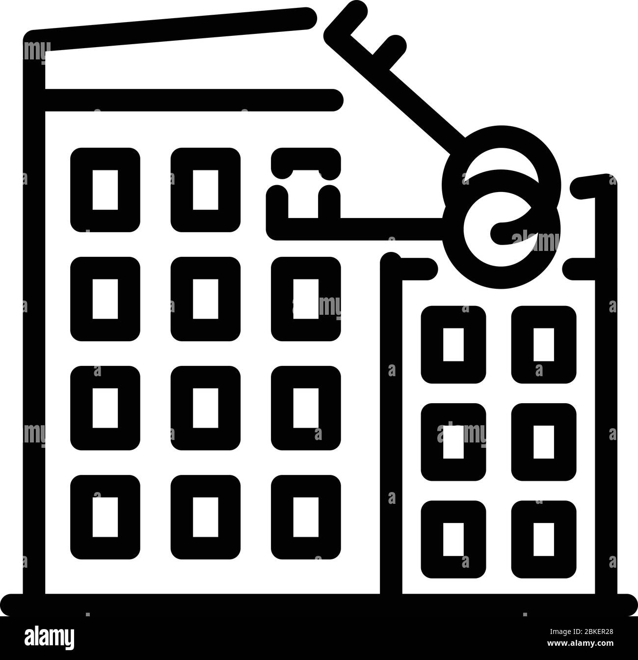 Real estate icon, outline style Stock Vector Image & Art - Alamy