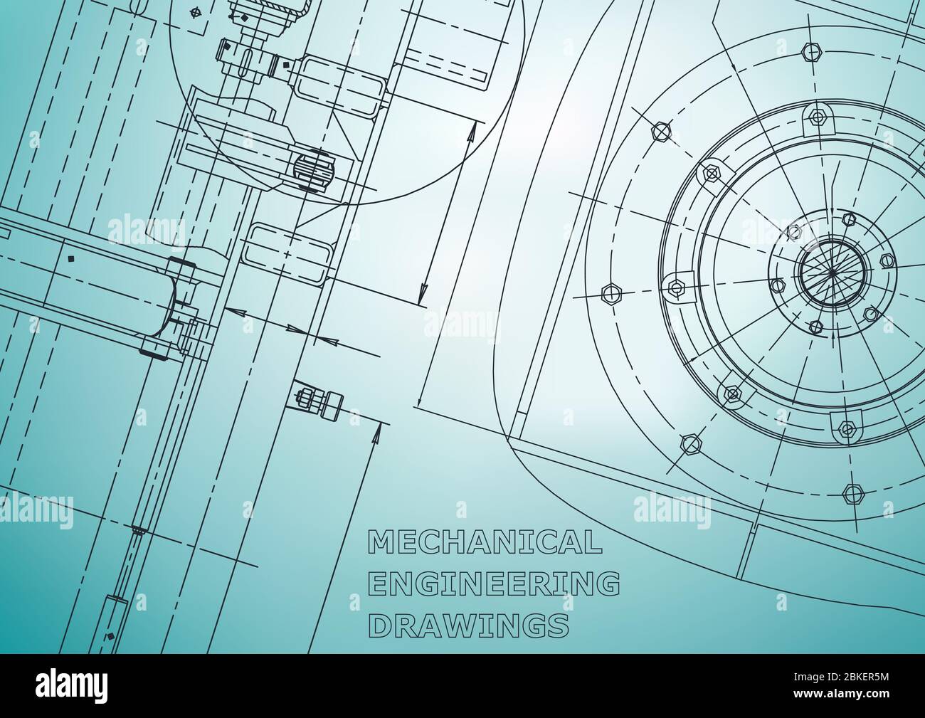 Blueprint, Sketch. Vector engineering illustration. Cover, flyer ...