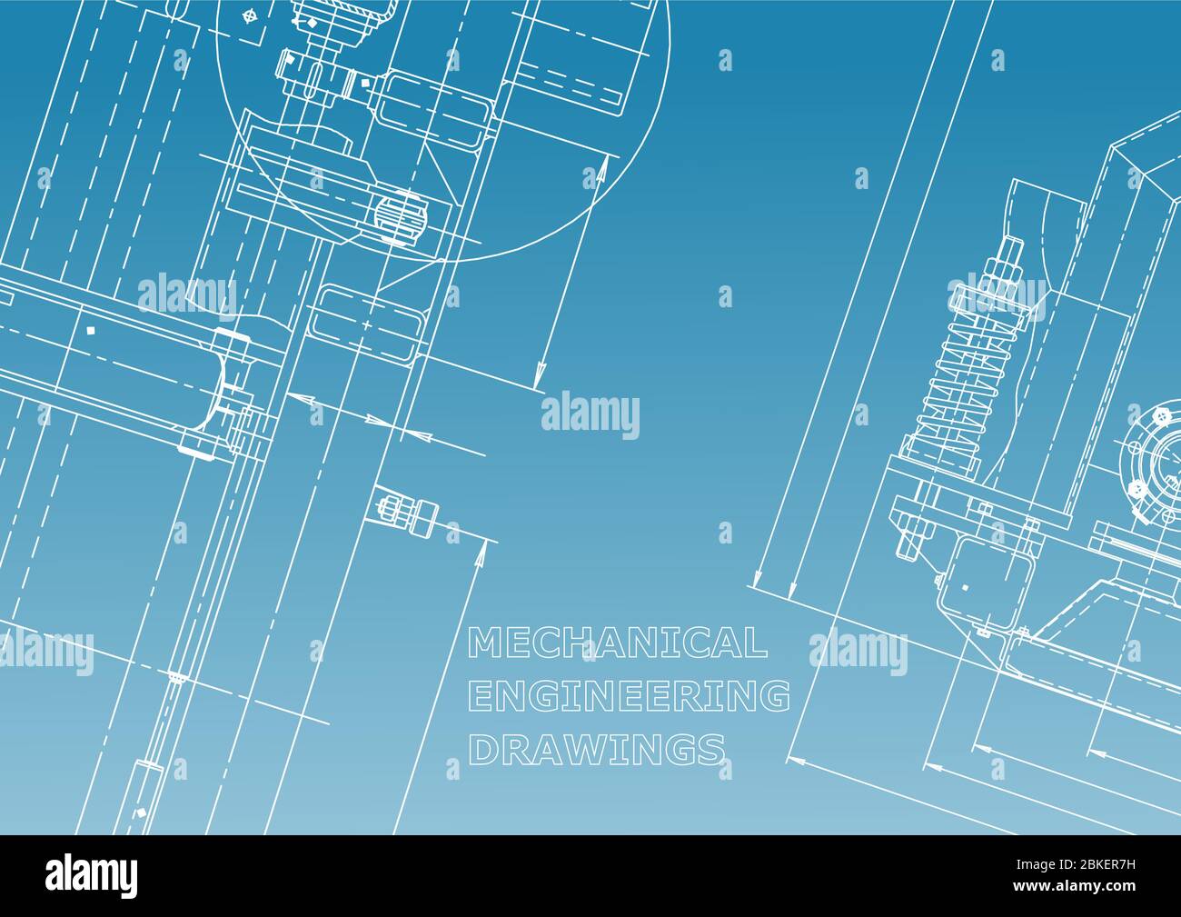 Blueprint, Sketch. Vector engineering illustration. Cover, flyer ...