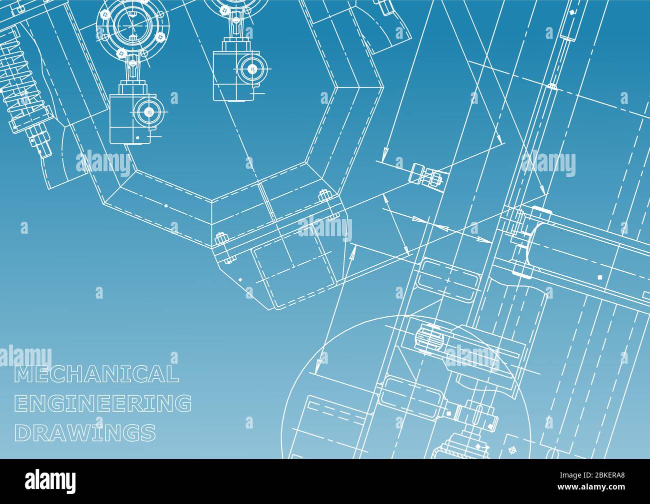 Blueprint, Sketch. Vector engineering illustration. Cover, flyer ...
