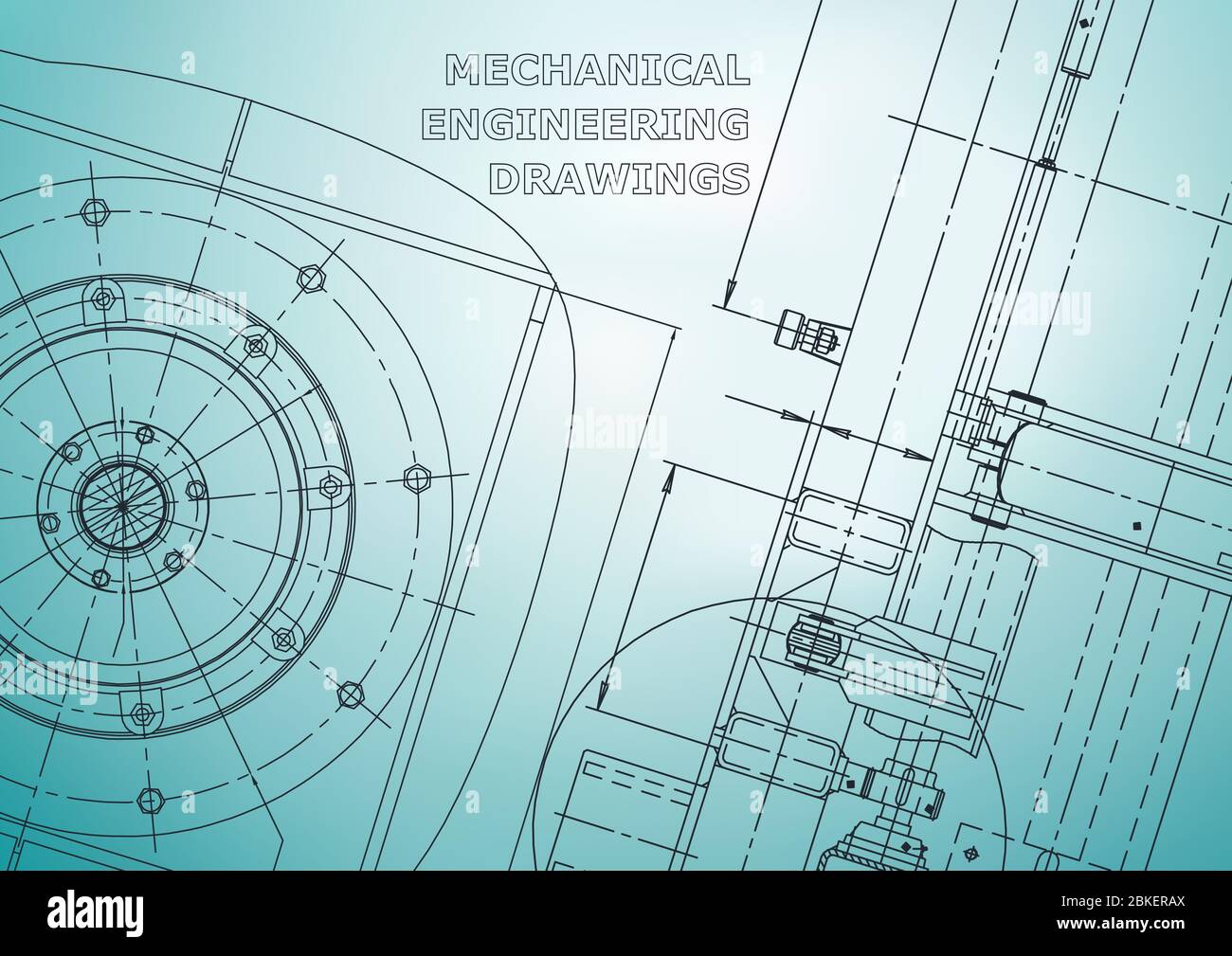 Blueprint, Sketch. Vector engineering illustration. Cover, flyer ...