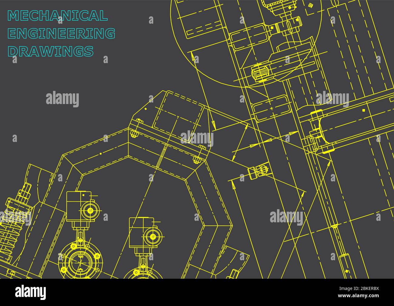 Blueprint, Sketch. Vector engineering illustration. Cover, flyer ...
