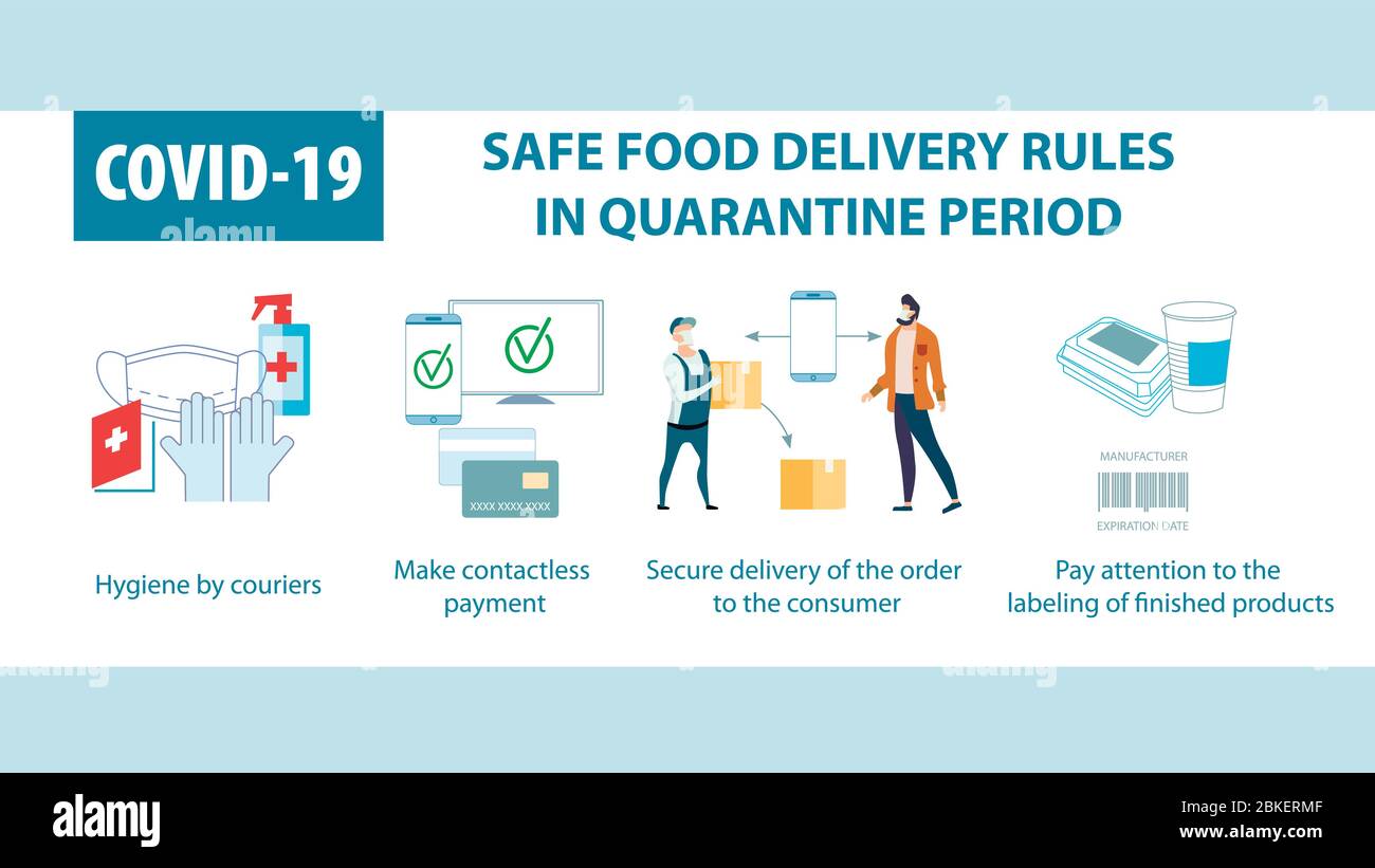 Delivery service under quarantine Stock Vector Images - Alamy