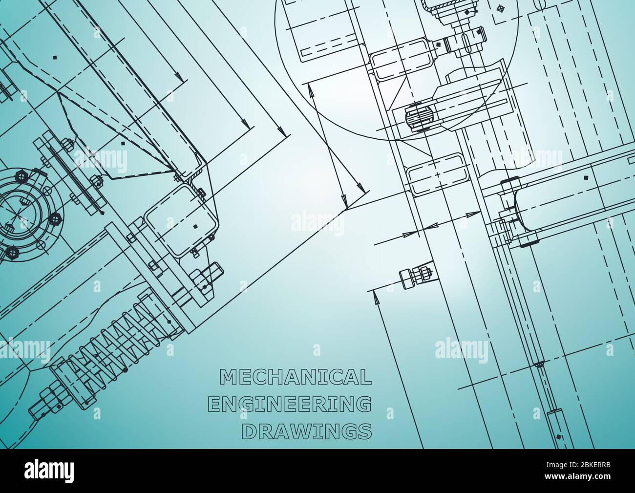 Blueprint. Vector engineering illustration. Computer aided design ...