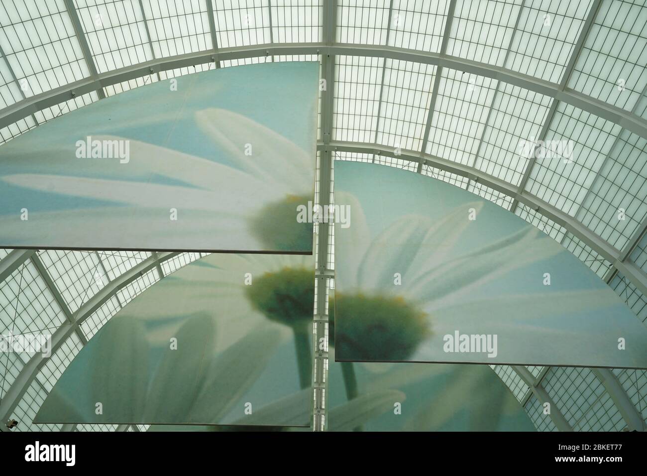 Interior design and decoration inside the main entrance hall of ...