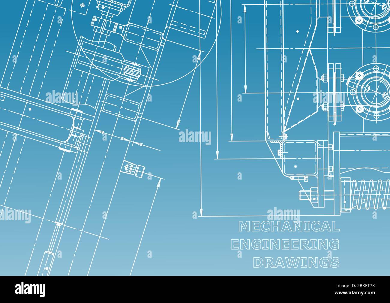Blueprint. Vector engineering illustration. Computer aided design ...
