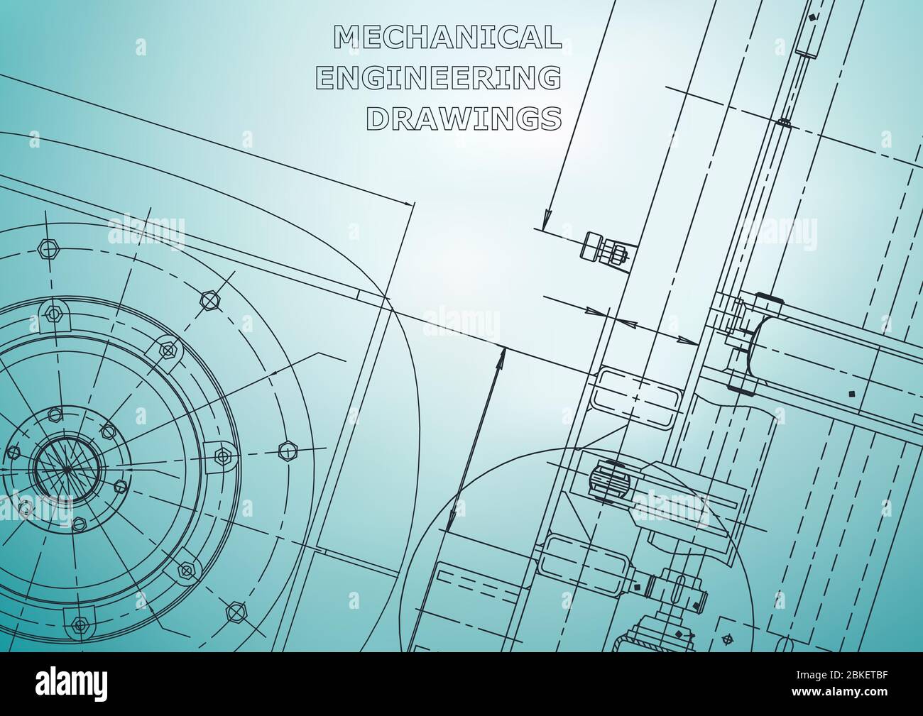 Blueprint. Vector engineering illustration. Cover, flyer, banner ...