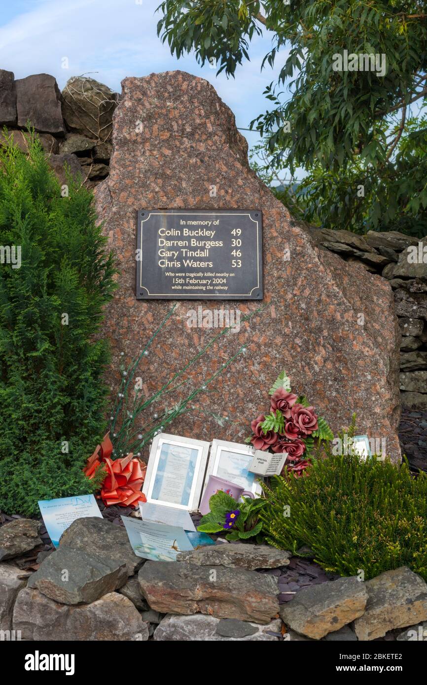 Tebay, Cumbria memorial to the 4 men who were killed in the Tebay ...