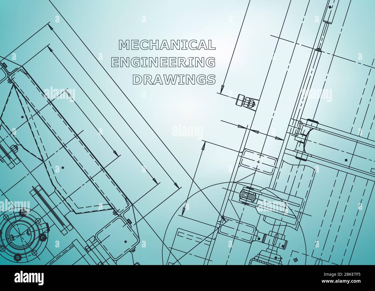 Blueprint. Vector engineering illustration. Computer aided design ...