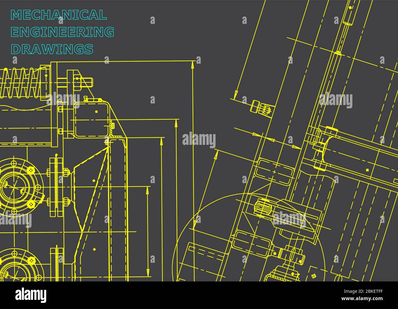 Blueprint. Vector engineering illustration. Computer aided design ...
