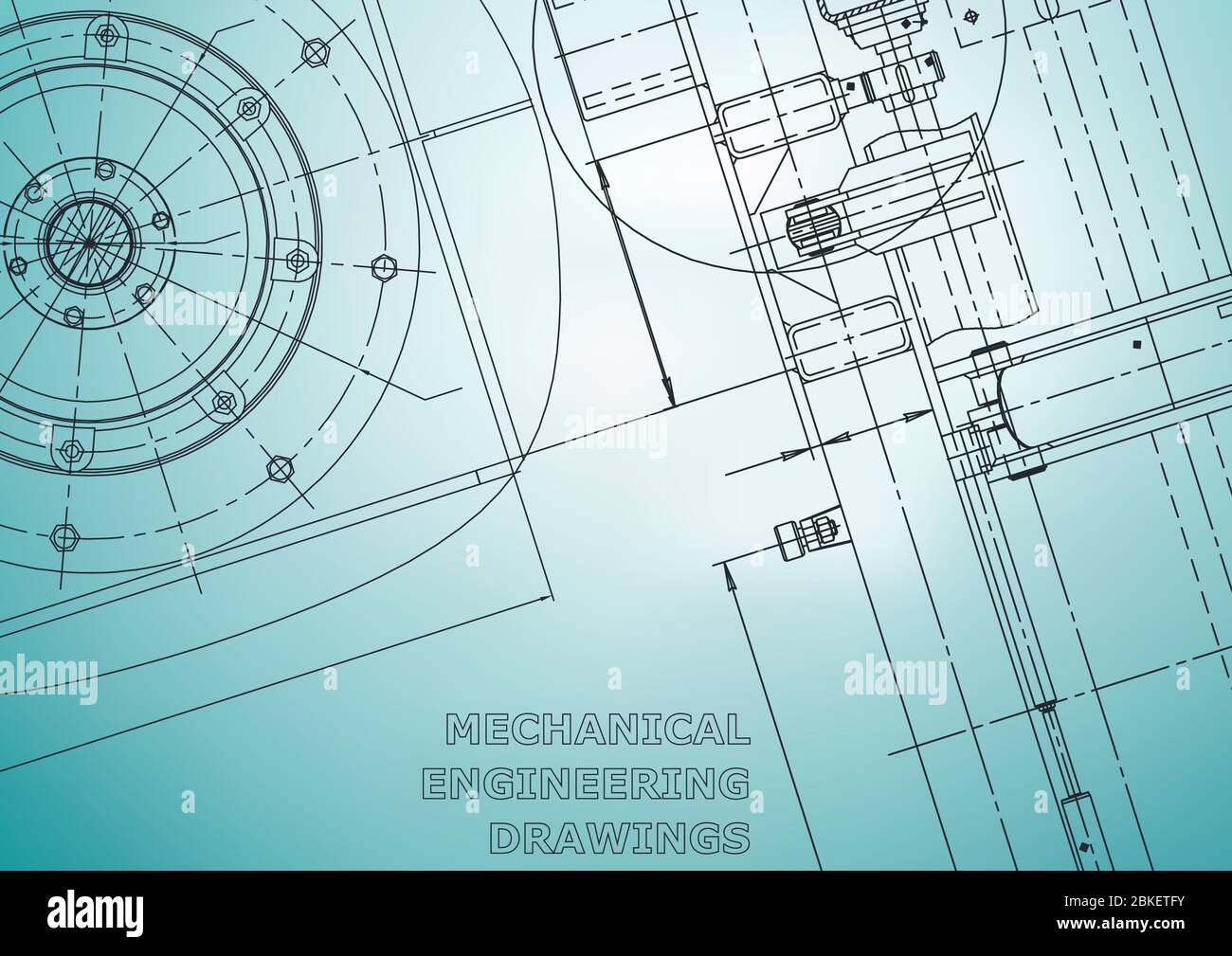Blueprint. Vector engineering illustration. Cover, flyer, banner ...
