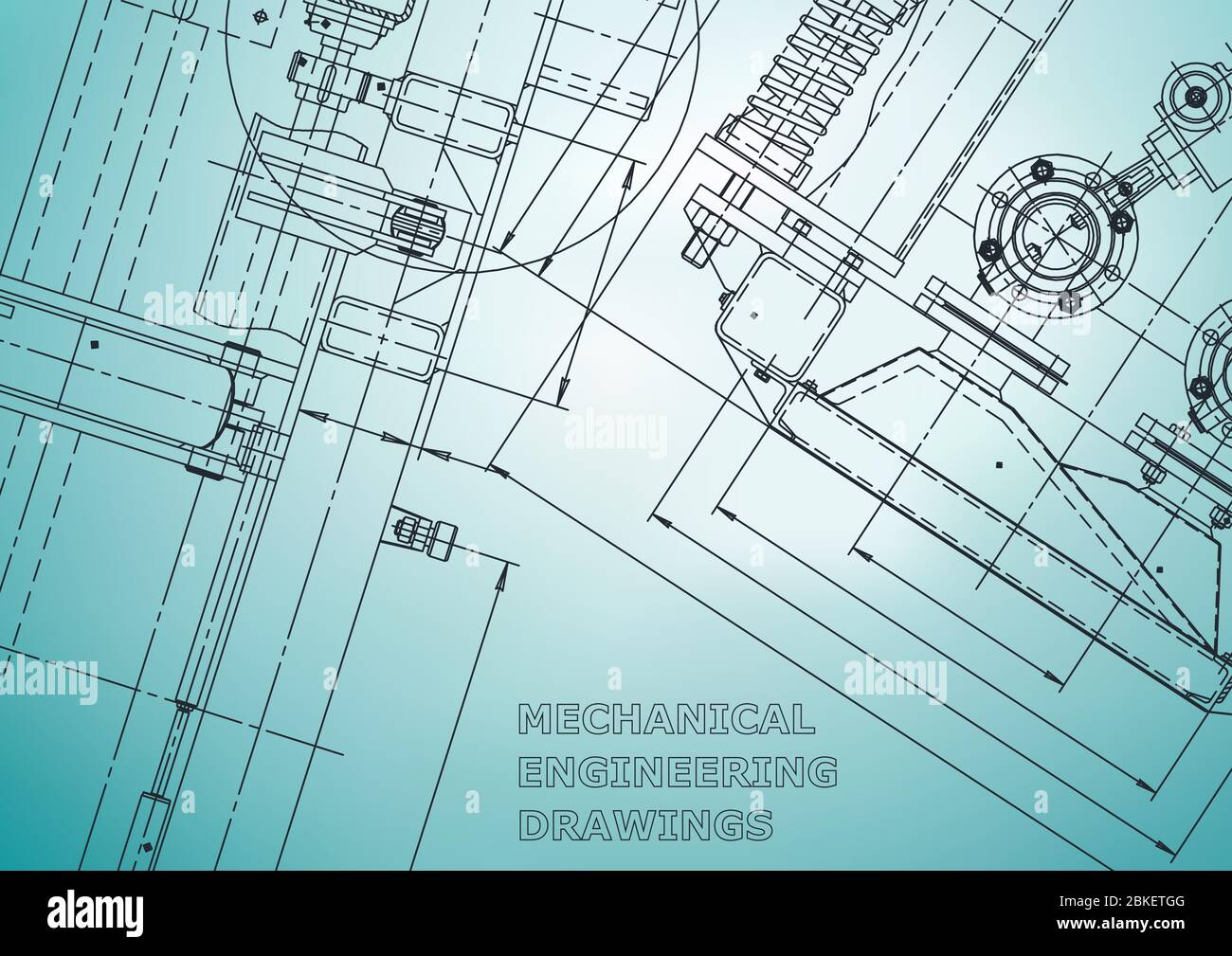 Blueprint. Vector engineering illustration. Computer aided design ...