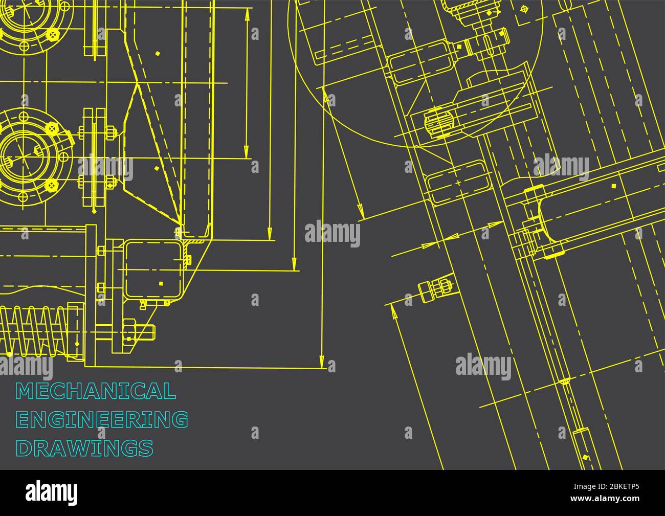 Blueprint. Vector engineering illustration. Computer aided design ...