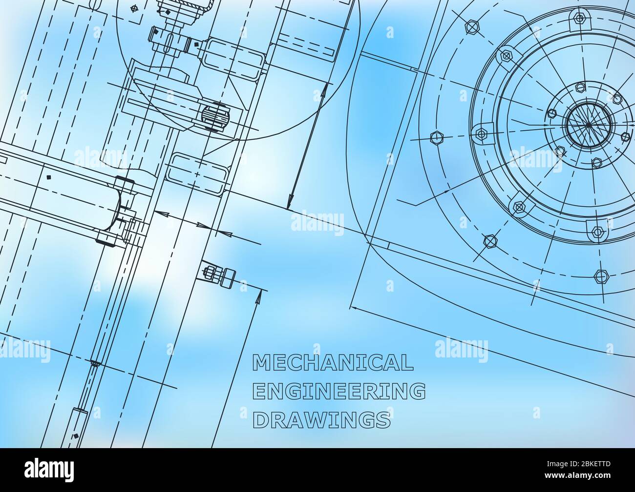 Blueprint. Vector engineering illustration. Cover, flyer, banner ...