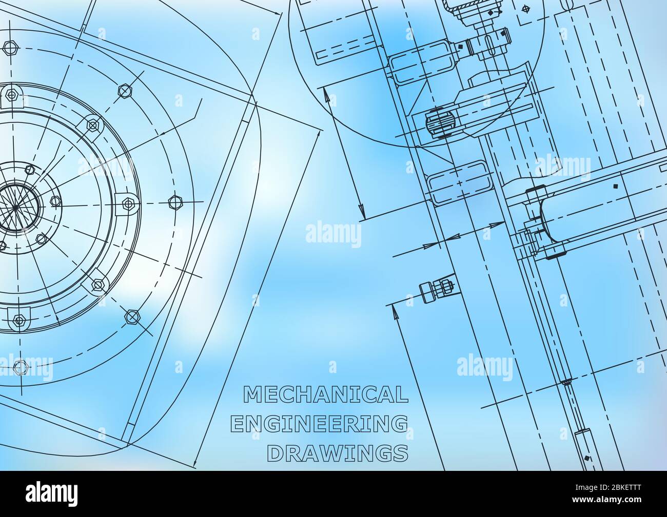 Blueprint. Vector engineering illustration. Cover, flyer, banner ...