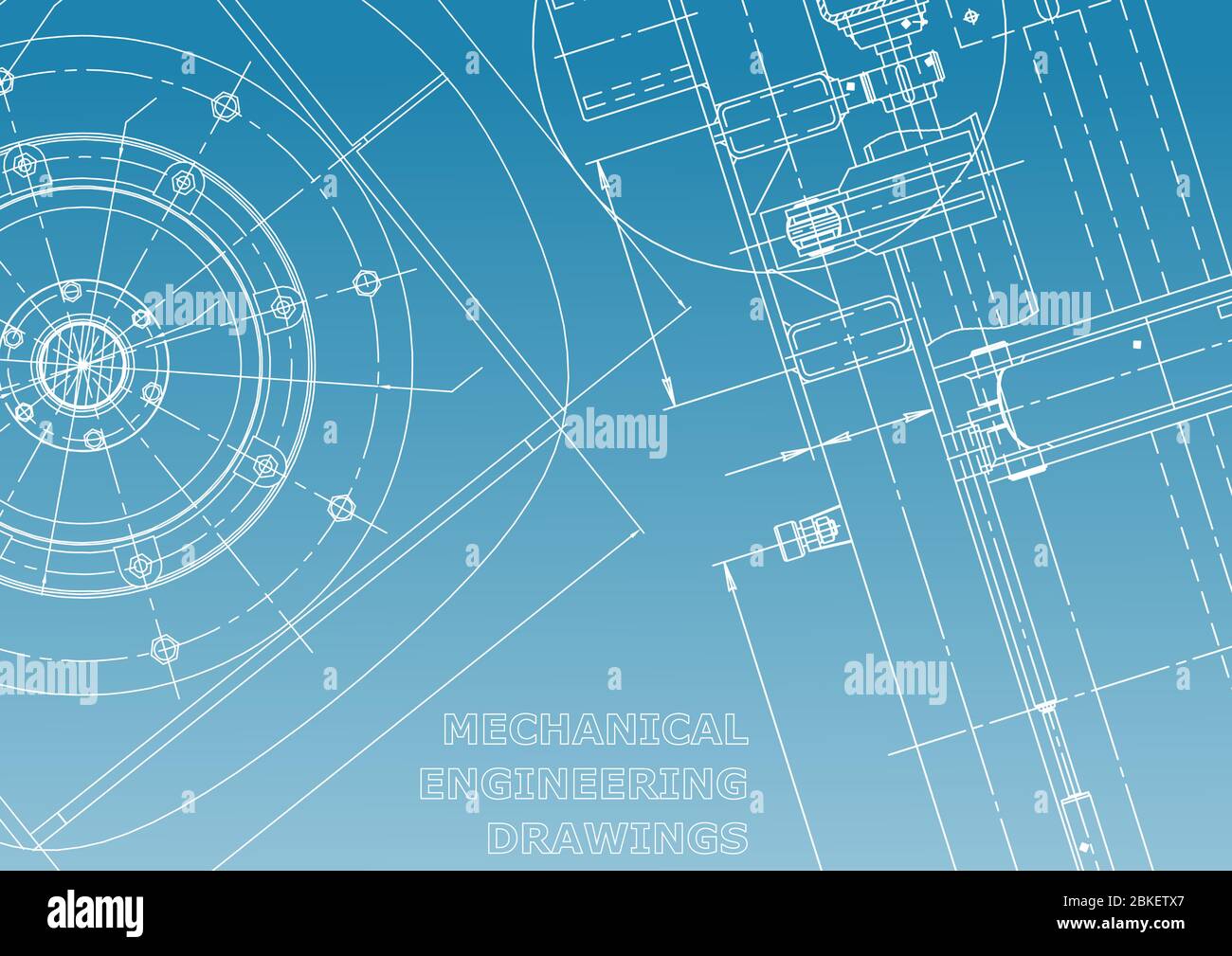 Blueprint. Vector engineering illustration. Cover, flyer, banner ...