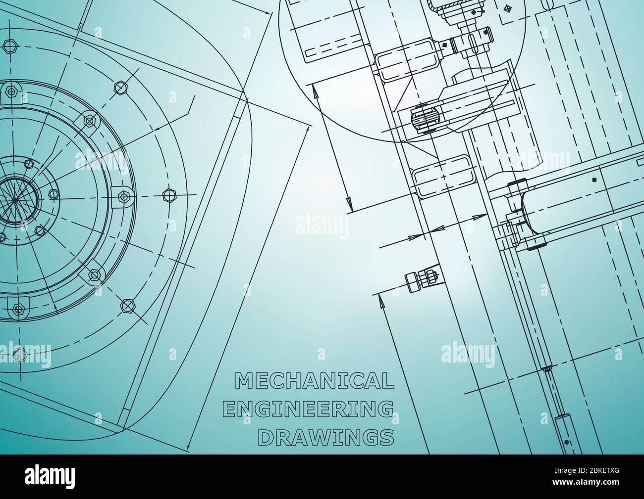 Blueprint. Vector engineering illustration. Cover, flyer, banner ...