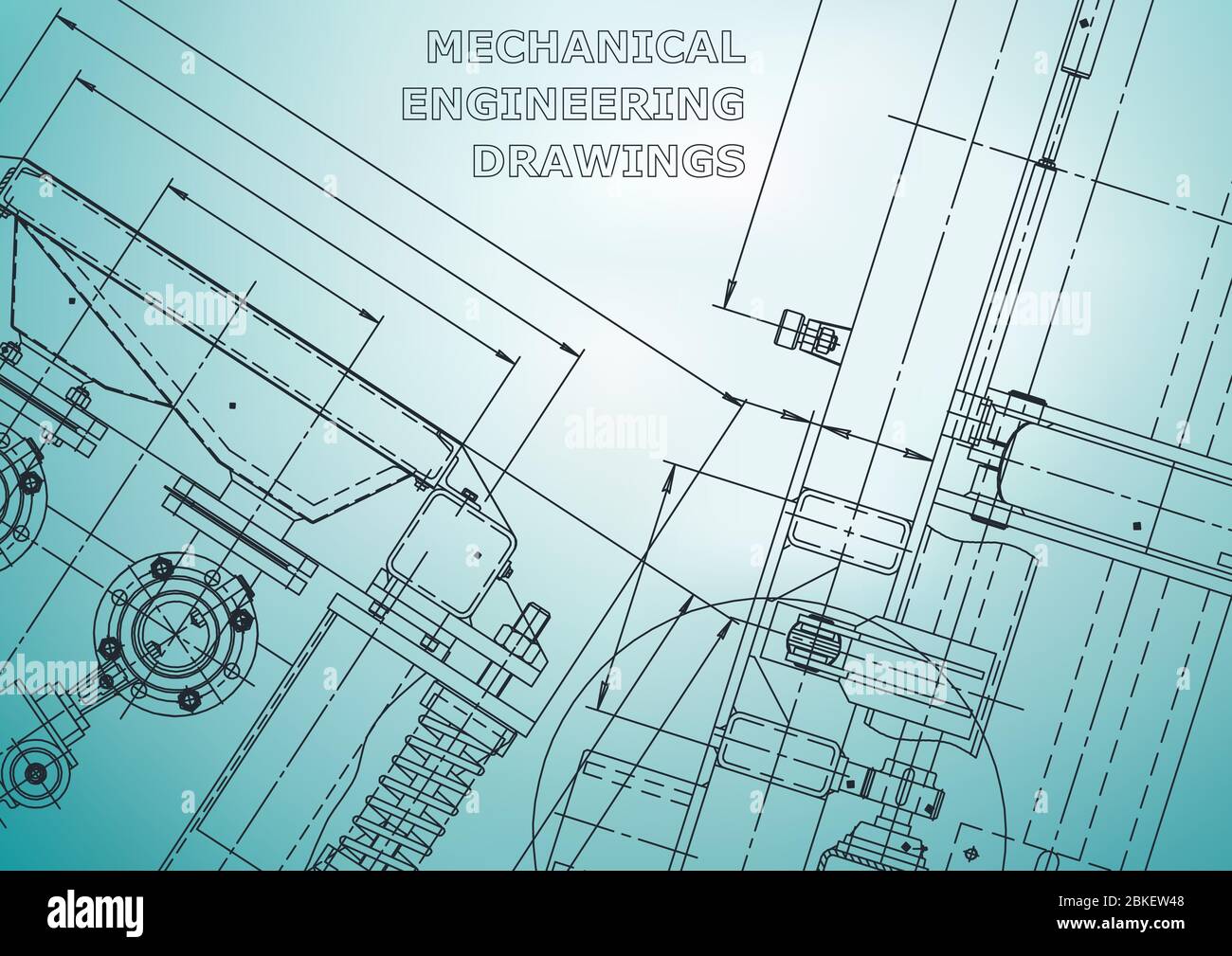 Blueprint. Vector engineering illustration. Computer aided design ...