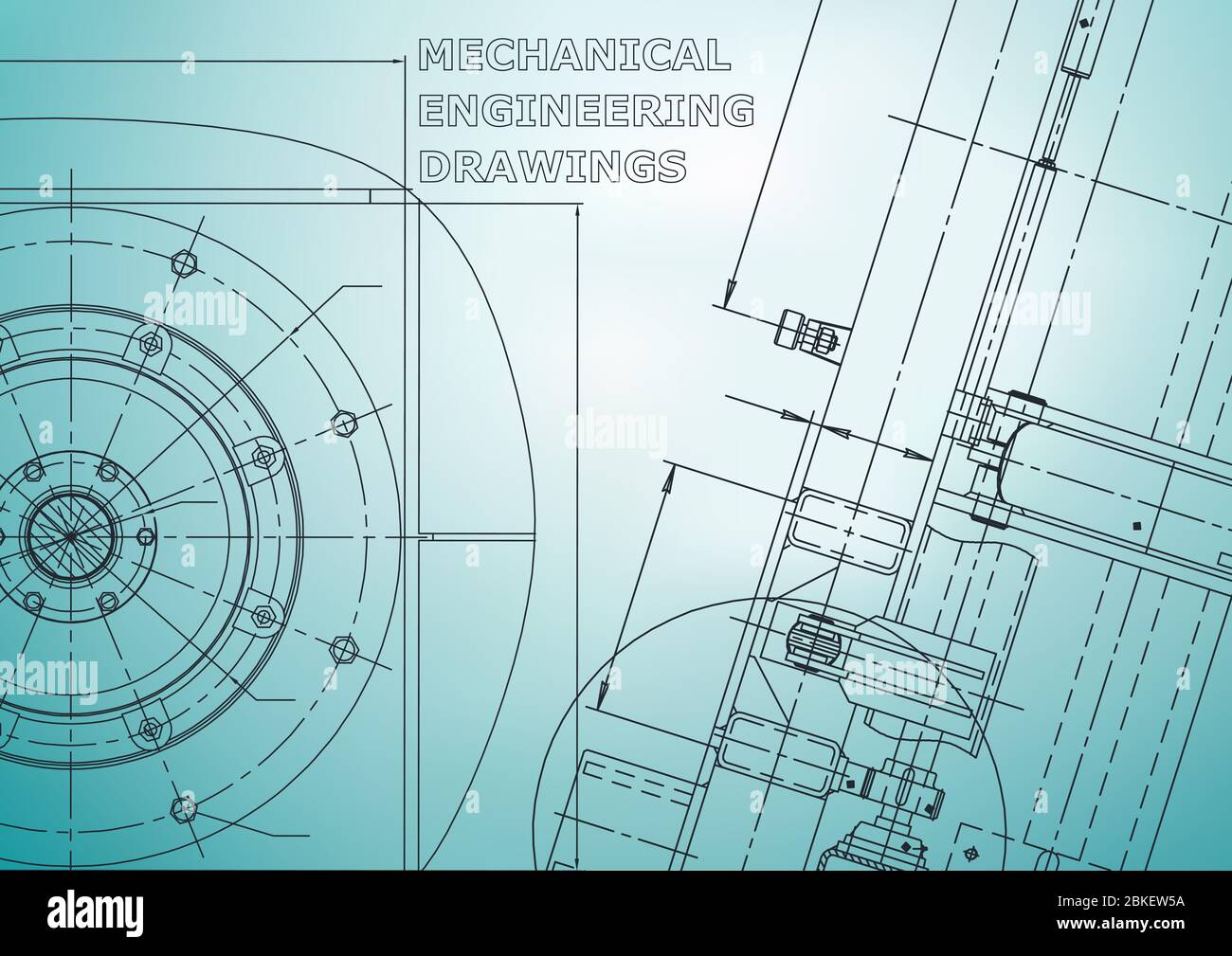 Blueprint. Vector engineering illustration. Cover, flyer, banner ...