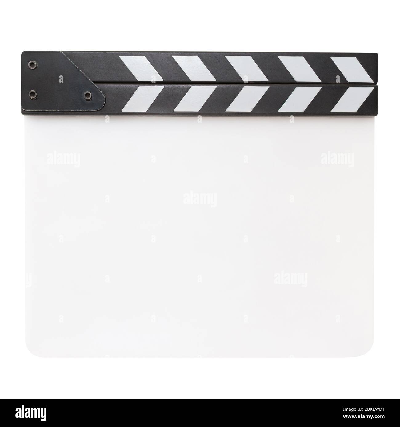 Blank white clapper board isolated on white background Stock Photo - Alamy