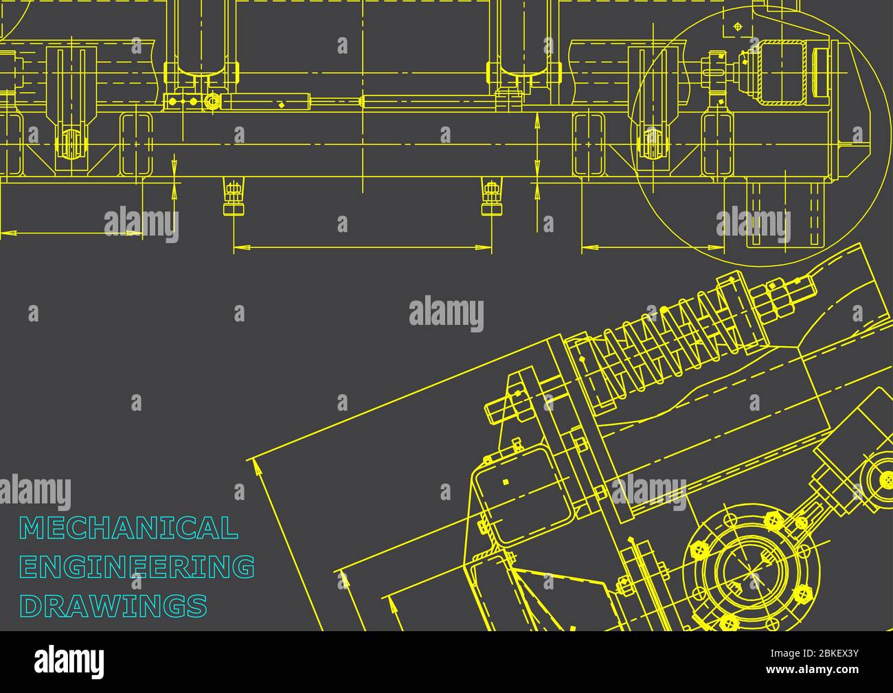 Computer aided design systems. Technical illustration, background. Gray ...